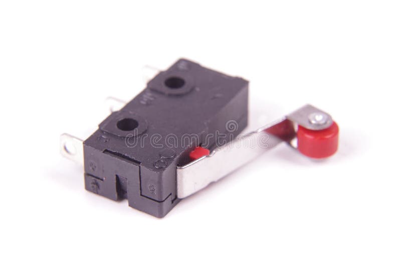 Small Limit Switch for Mechanical Movement Limiting Stock Photo - Image ...