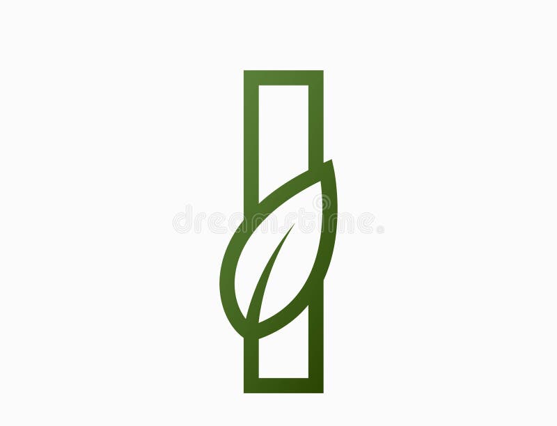 Small Line Letter L with Leaf. Creative Eco Logo Stock Vector ...
