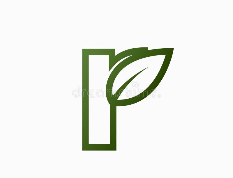 Small Line Letter R with Leaf. Creative Eco Logo. Eco Friendly and ...
