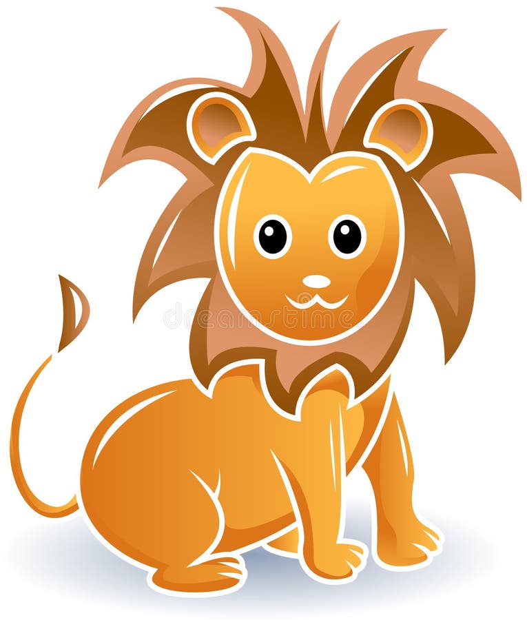 Small lion stock illustration. Illustration of childish - 10410887