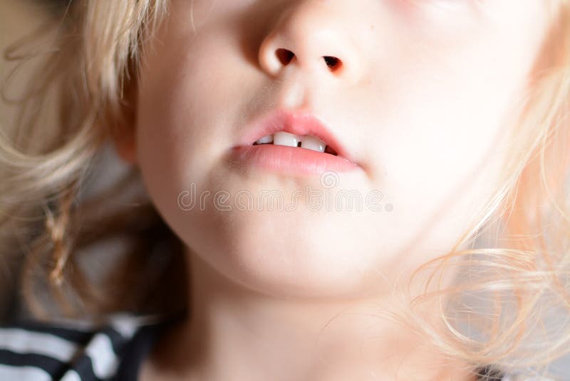 Small lips stock image. Image of face, child, isolated - 64047313
