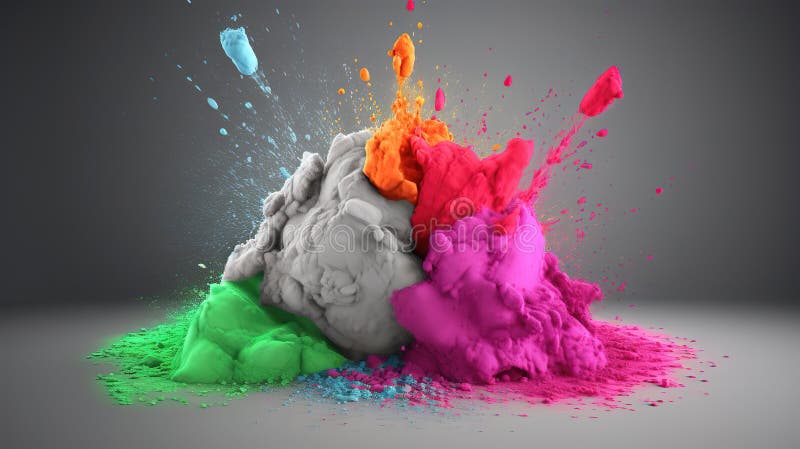 A Small Little Hill with Color Attack, Ai Generated Image Stock ...