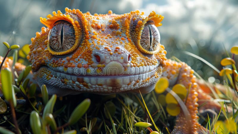 A Small Lizard with a Big Smile on Its Face Stock Image - Image of ...