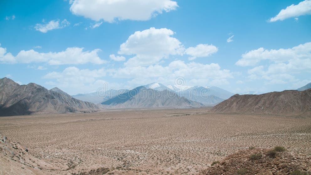 Distent View of Mountain Altun Tagh Stock Photo - Image of murals ...