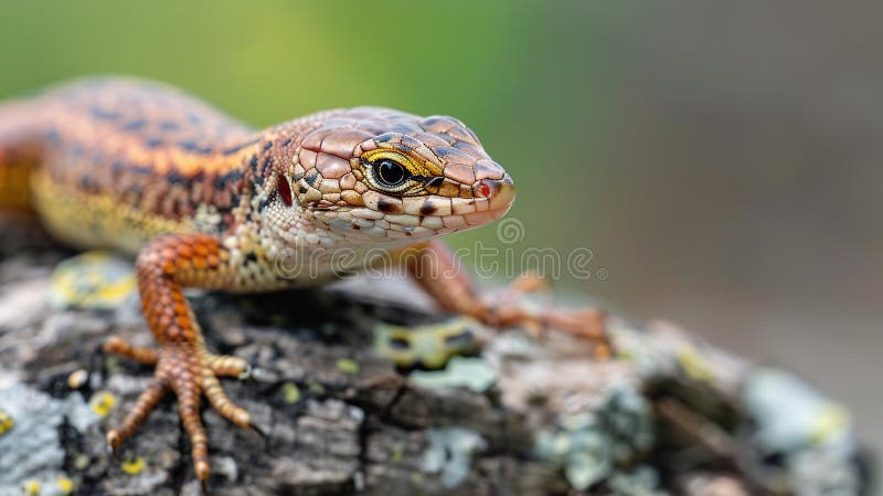 Small Lizard on the Stone. Generative Ai Stock Illustration ...