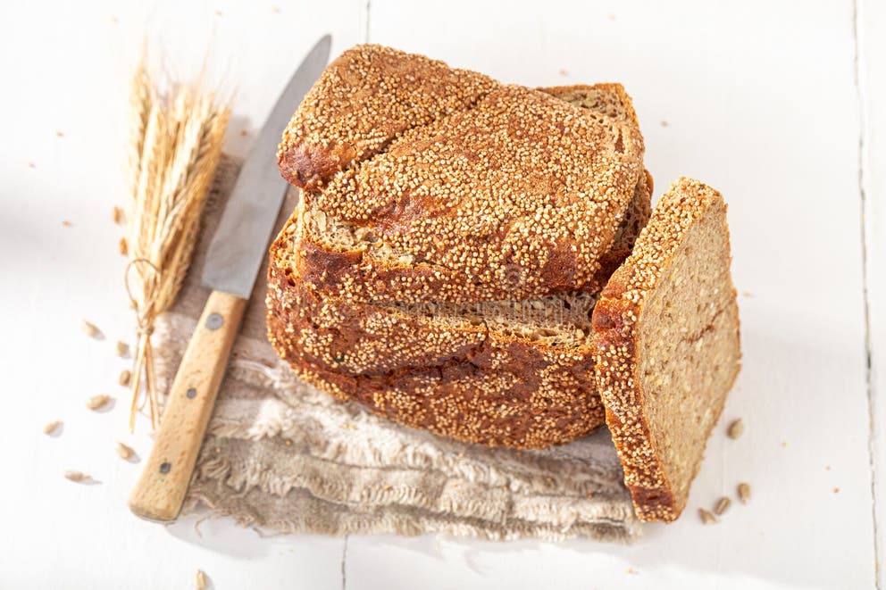 Small Loaf of Rye Bread Baked with Rye and Barley Stock Photo - Image ...