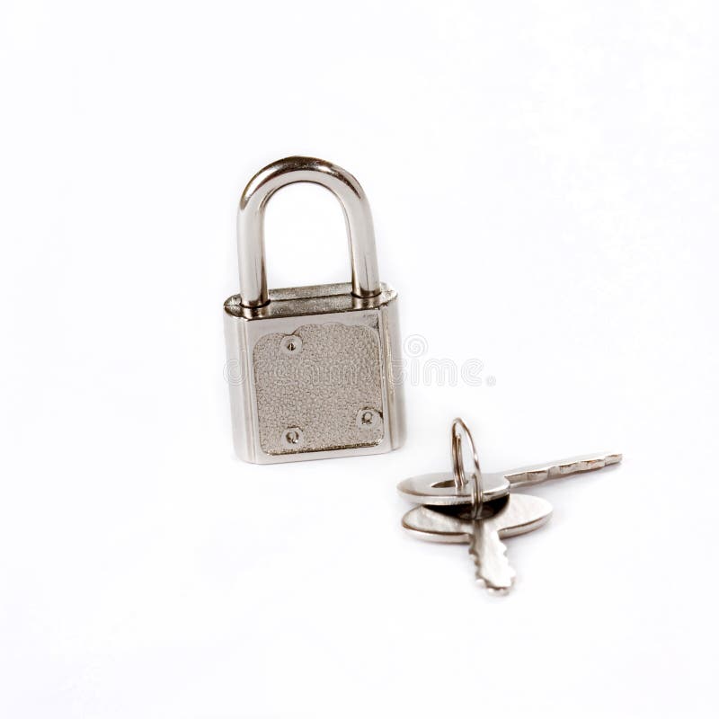 Small lock and key stock image. Image of safety, metal - 12868481