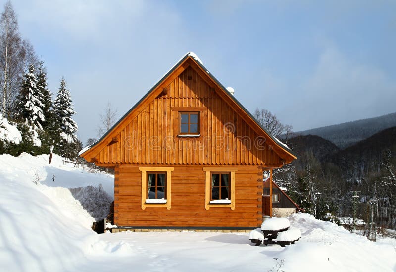 Small lodge stock photo. Image of roof, fence, railing - 22693390