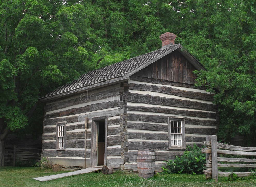Old Log House Split Rail Fence Stock Photos - Free & Royalty-Free Stock ...