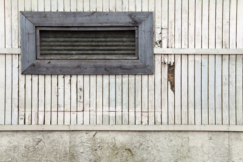Small Long Boarded Window White Faded Barn Wall Stock Photo - Image of ...