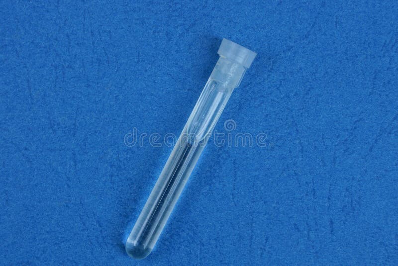 Small Long White Glass Vial Sampler with Liquid Stock Image - Image of ...