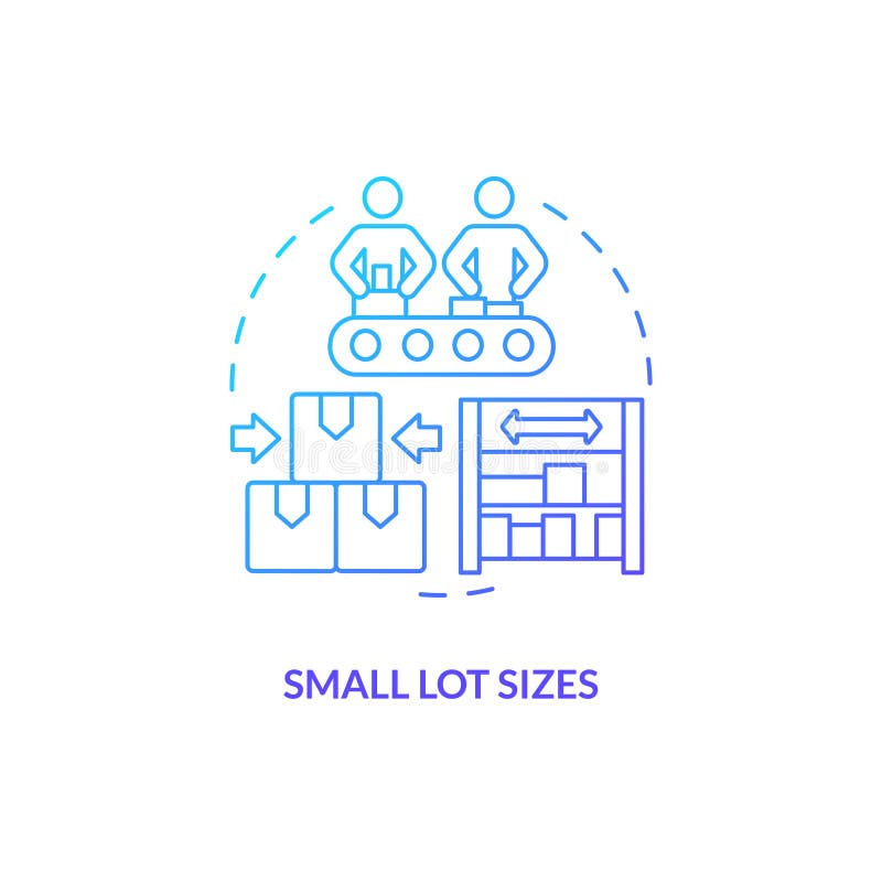 Small Lot Sizes Blue Gradient Concept Icon Stock Vector - Illustration ...