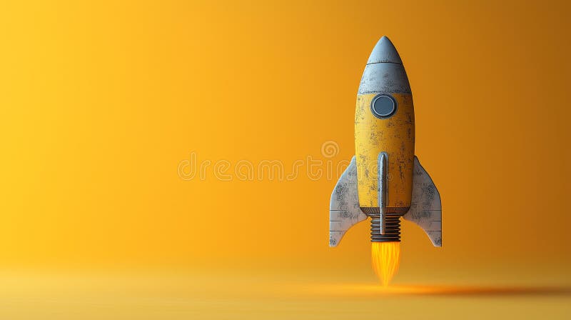 Pastel Colored Rocket Ship Illustration Stock Photos - Free & Royalty ...