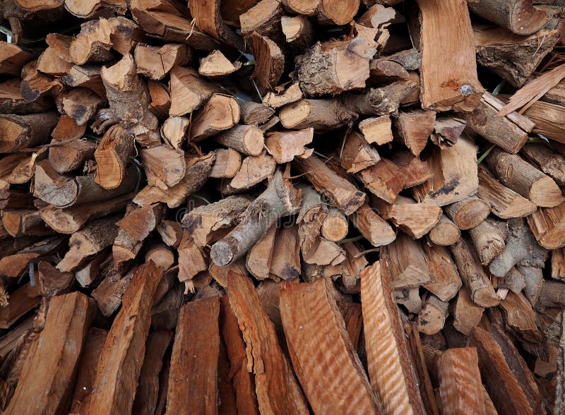 Small Lumbers Wood for Firewood in Local of Thailand. Stock Image ...