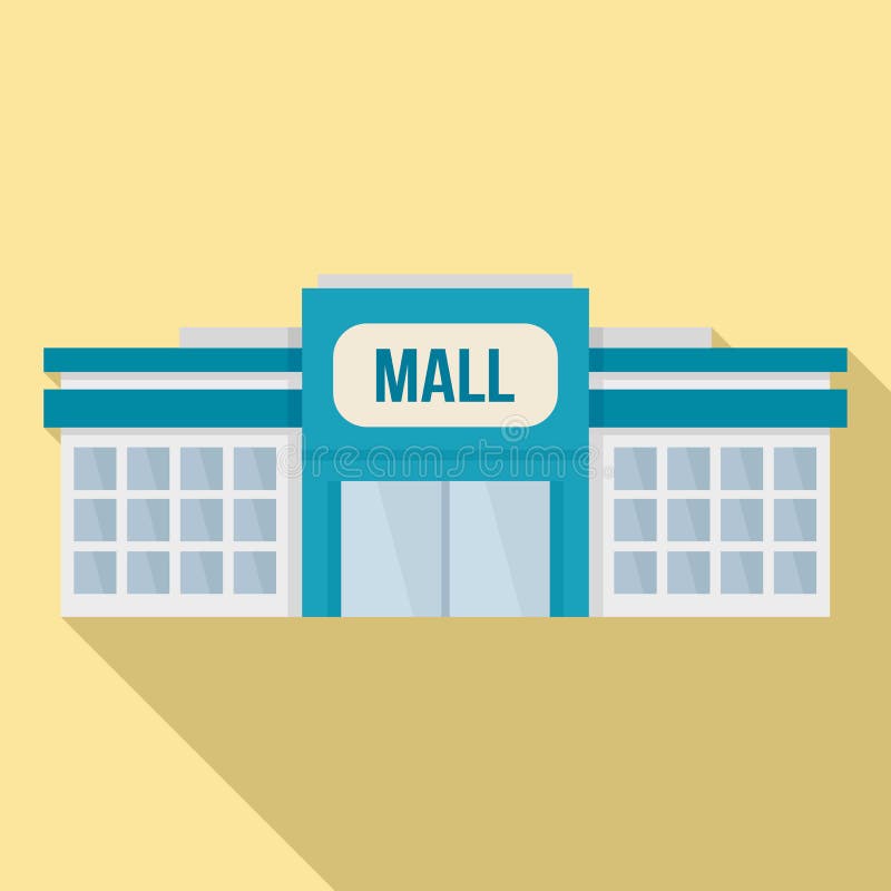 Small Mall Building Icon, Outline Style Stock Vector - Illustration of ...
