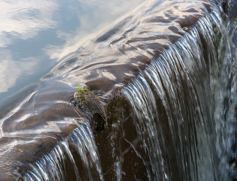 A Small Man-made Waterfall. Stock Image - Image of hydro, flow: 76795871