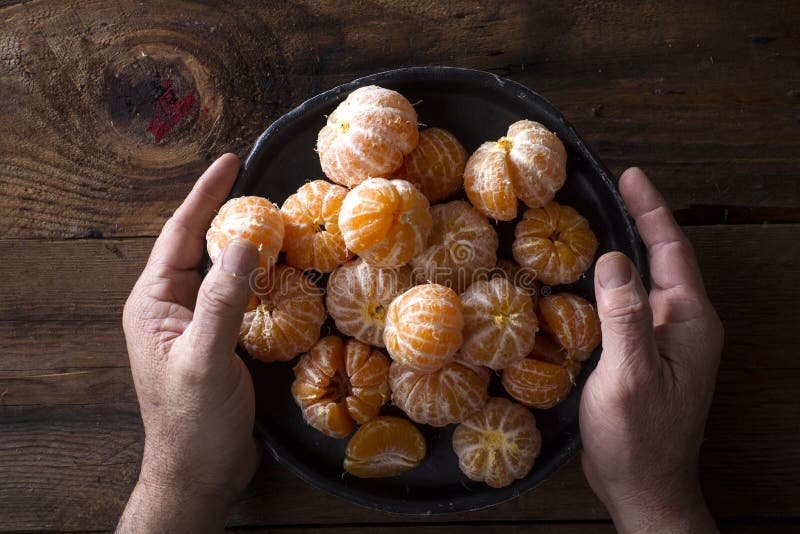 Small Mandarins peeled stock photo. Image of healthy - 84377296