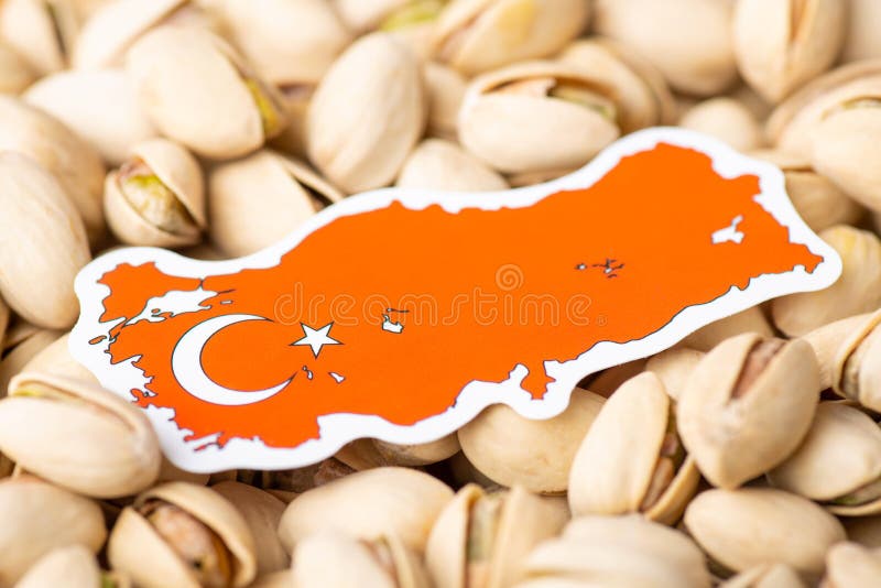 Small Map of Turkey on Pistachios Stock Photo - Image of organic ...