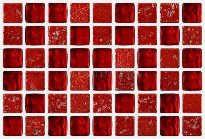 Small Marble Square Tiles with Red Color Effects Stock Photo - Image of ...