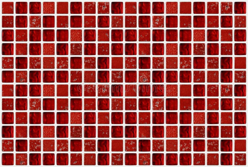 Small Marble Square Tiles with Red Color Effects Stock Photo - Image of ...