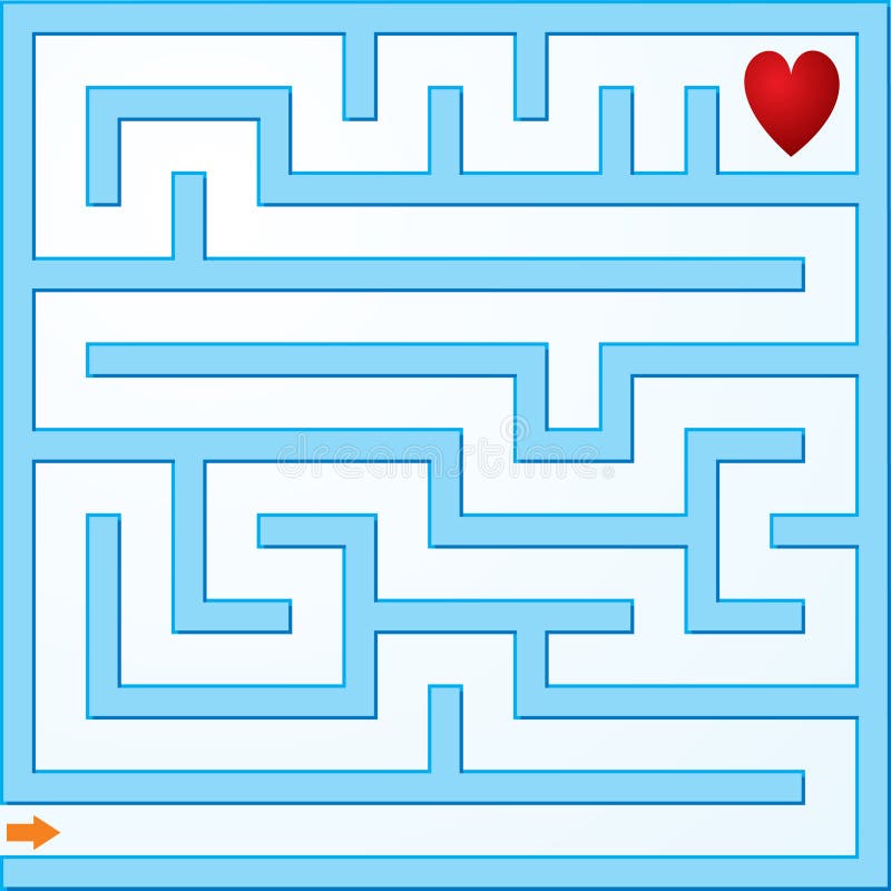 Small maze stock illustration. Illustration of difficult - 9295510