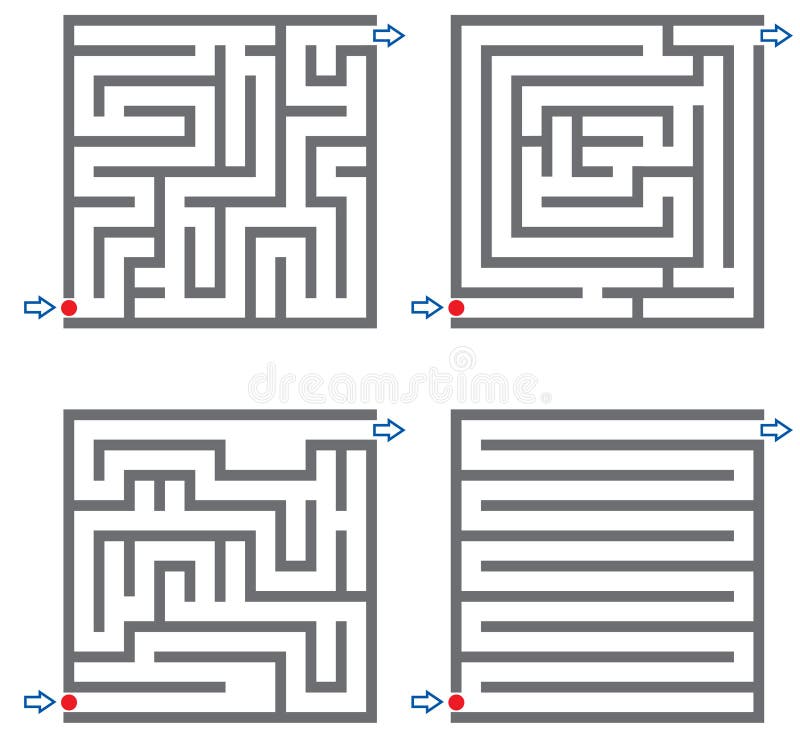 Small mazes stock vector. Illustration of complicated - 8596307