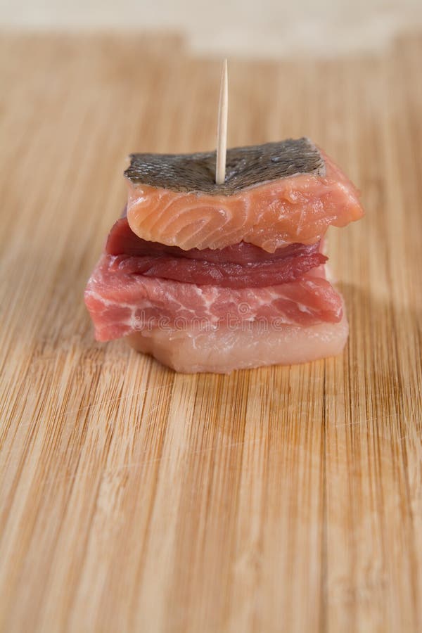 Small meat sandwich. stock image. Image of small, salmon - 83497923
