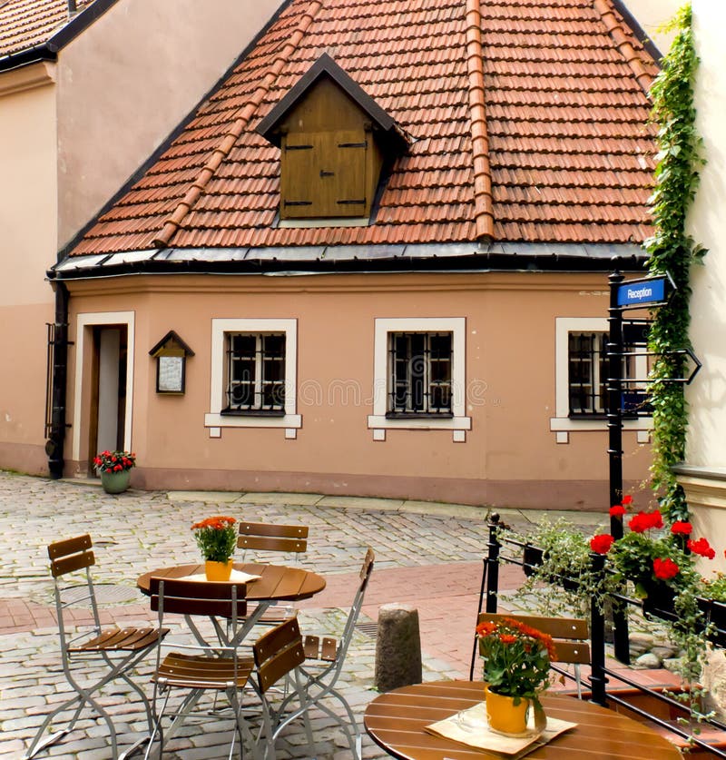 Small Medieval Inn in Old Riga, Latvia Stock Photo - Image of block ...