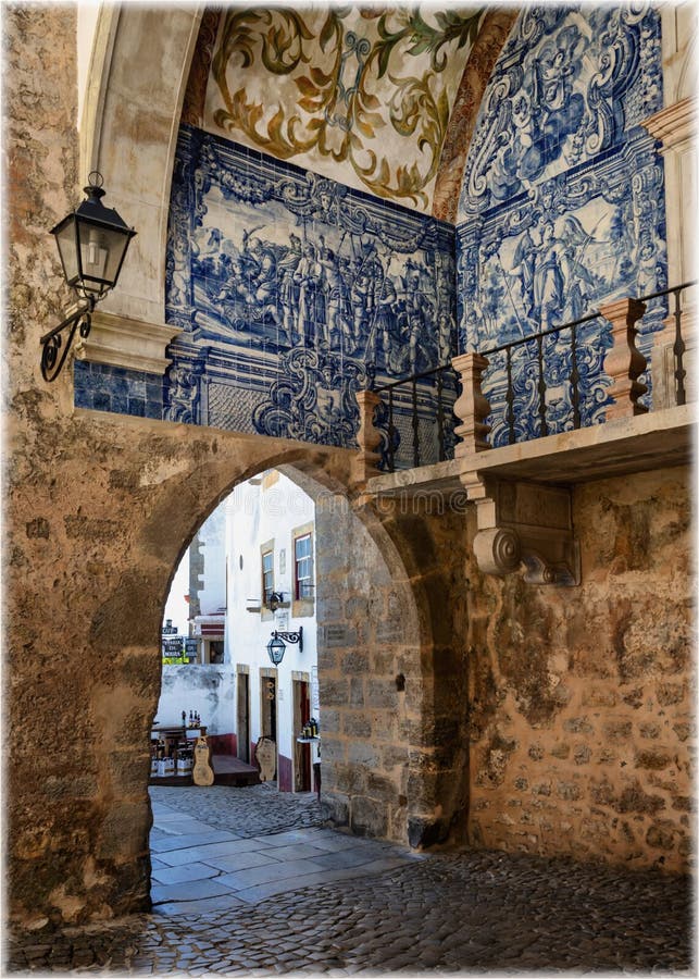 Small Medieval Town Obidos in Portugal Editorial Image - Image of ...