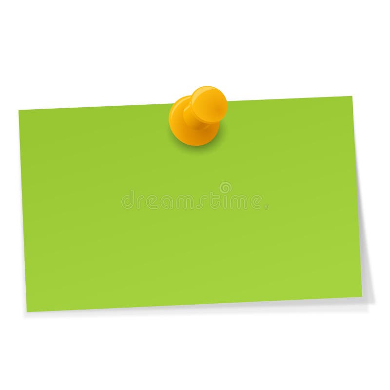 Small memo with Pin stock vector. Illustration of empty - 41264992