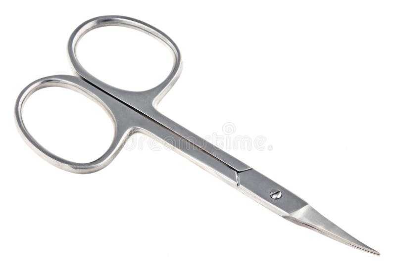 Small Metal Manicure Scissors Stock Image - Image of manicure, metallic ...