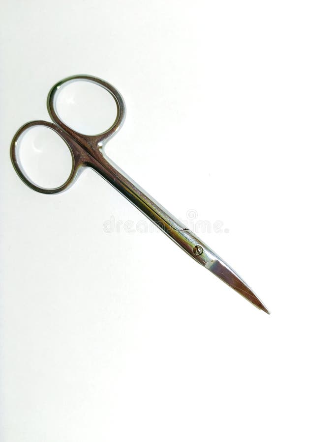 Small Metal Scissors Tool Isolated on White Background Stock Image ...