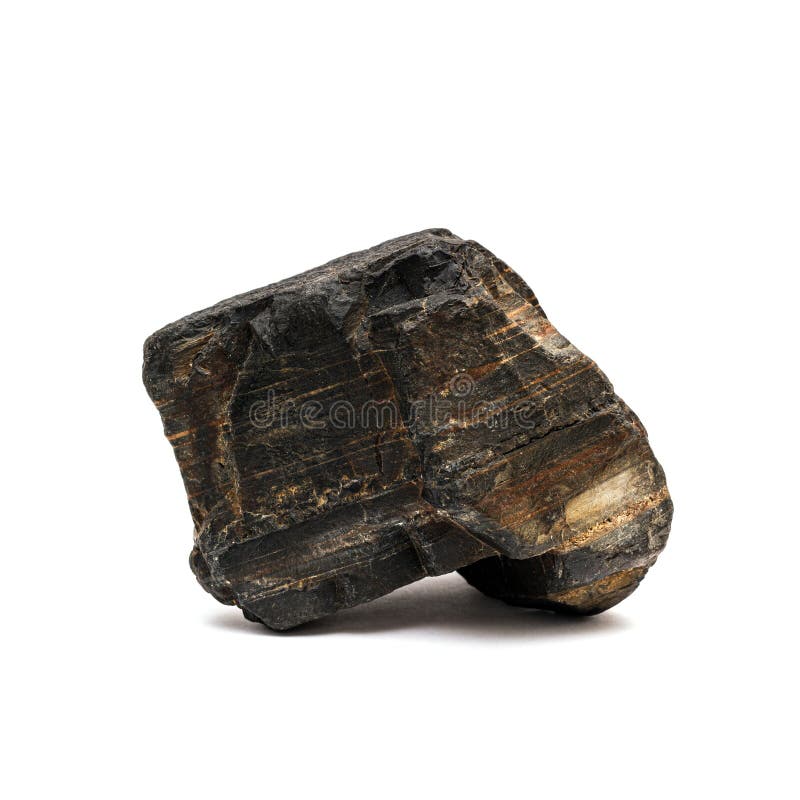 Small Meteorite on a White Background Stock Image - Image of material ...