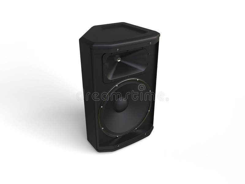 Concert Speaker - Side View Stock Illustration - Illustration of bass ...