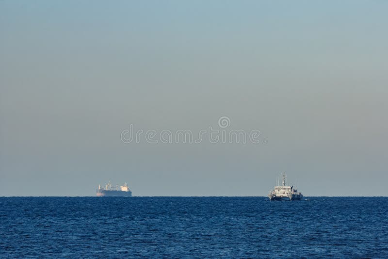 Small military ship stock photo. Image of water, security - 92272406
