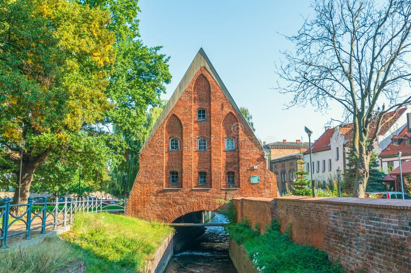 Small Mill in Gdansk. Monuments of Early Technology in Poland Stock ...