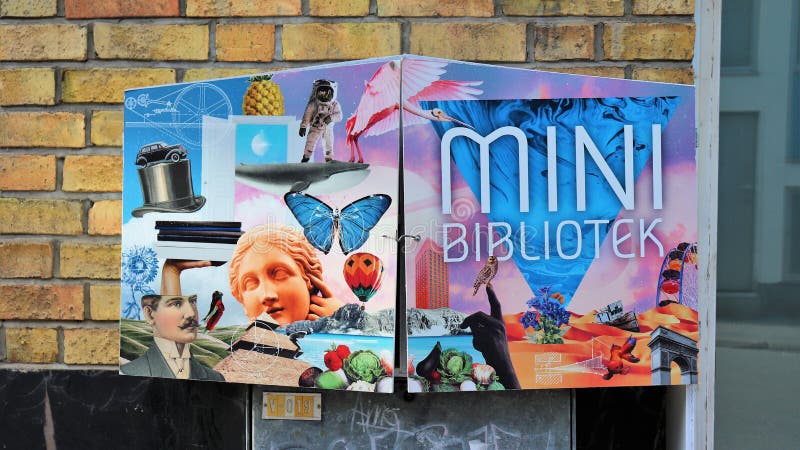 A mini library in PiteÃ¥ editorial stock photo. Image of main - 259105083