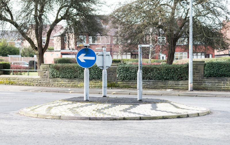 Mini Roundabout Sign United Kingdom In An Urban Setting Stock Photo ...