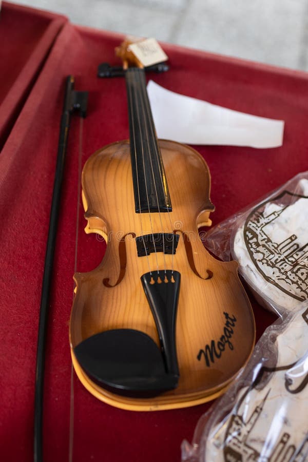 Small Miniature Violin with Its Stick Editorial Photography - Image of ...