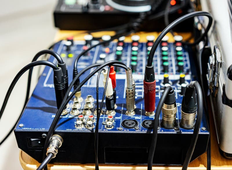 Mixing console for studio stock photo. Image of equipment - 176371050
