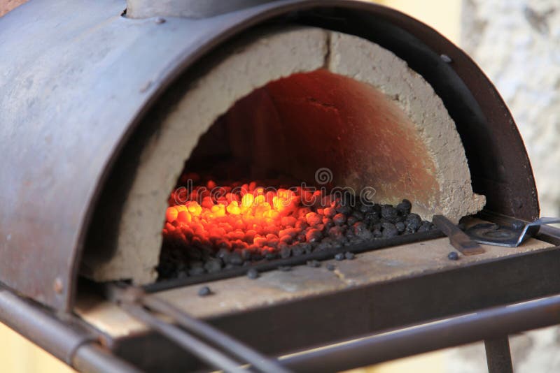 Blacksmith oven fire stock photo. Image of craftsman - 97930766