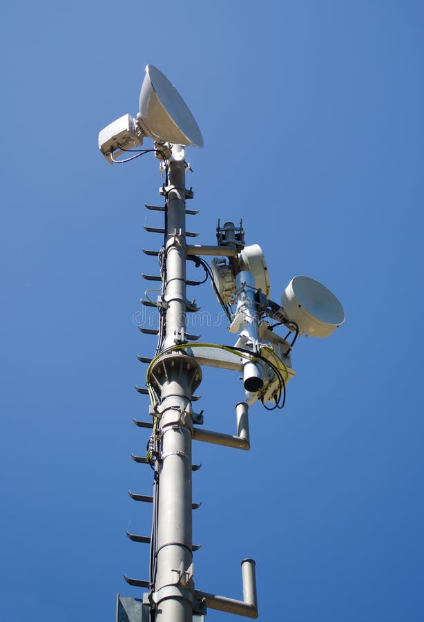 Small Mobile Signal Antenna Stock Image - Image of equipment ...