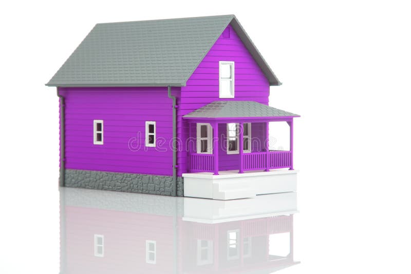 Small Model of an Apartment Building on a White Background Stock Image ...