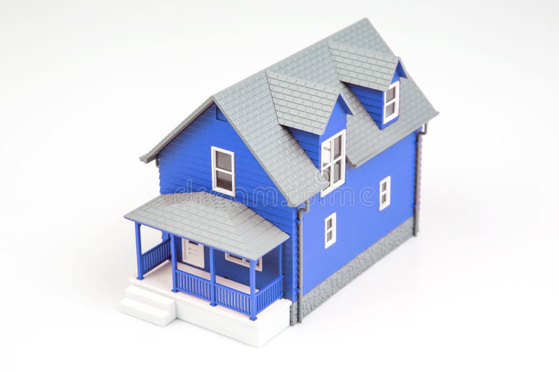 Small Model of an Apartment Building on a White Background Stock Image ...