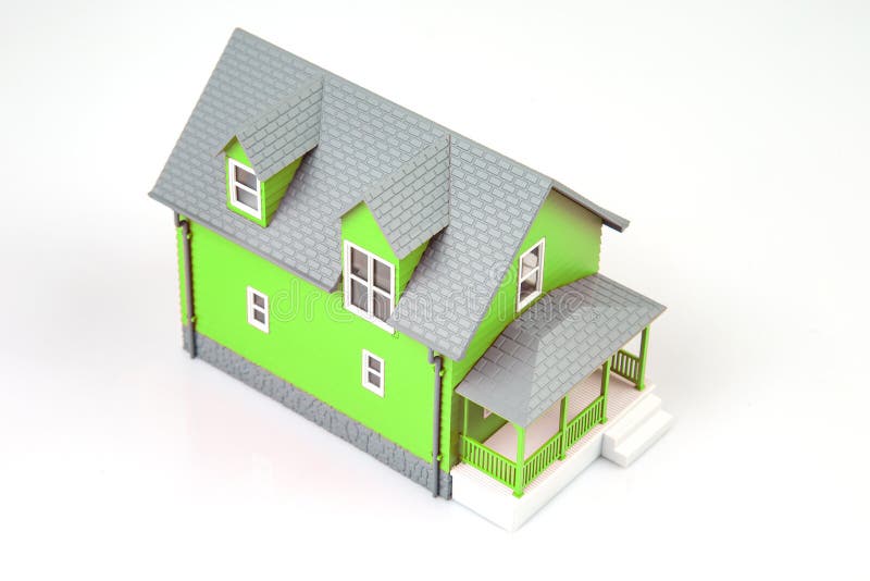 Small Model of an Apartment Building on a White Background Stock Photo ...