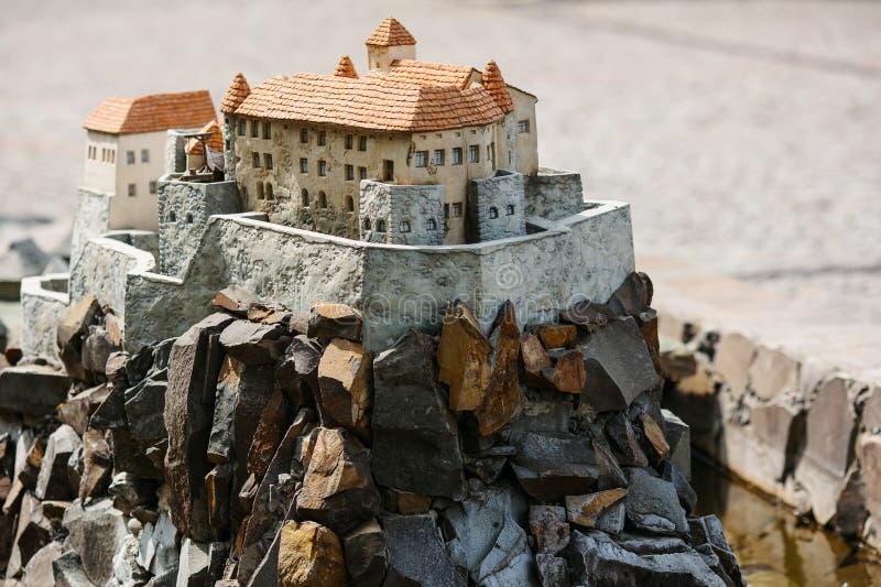 A Small Model of a Medieval Castle for a Banner Editorial Image - Image ...
