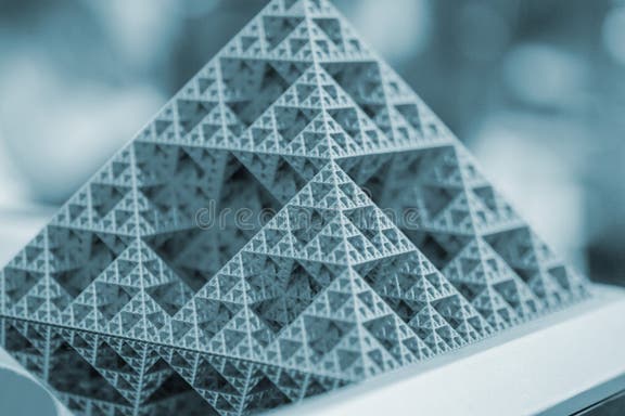 Small Model Pyramid Printed on 3D Printer Close-up. Object Created on ...
