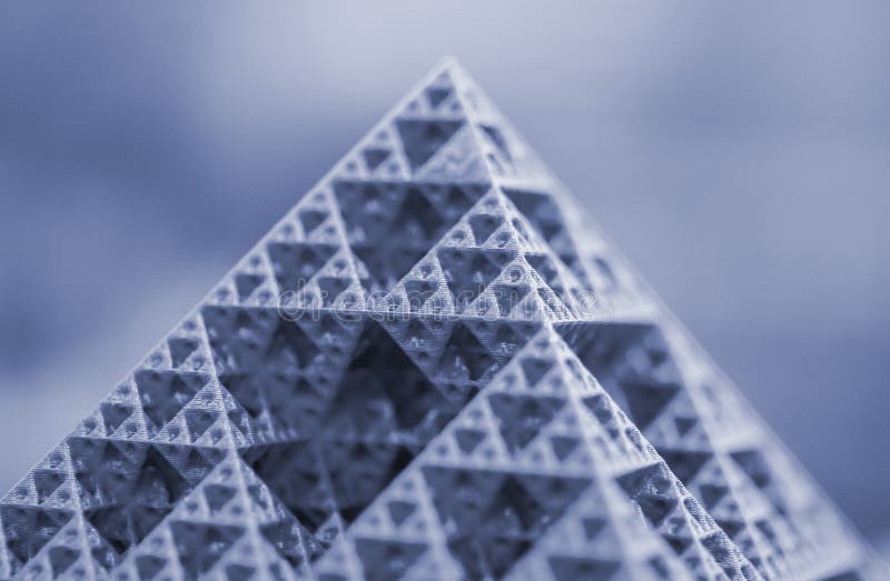 Small Model Pyramid Printed on 3D Printer Close-up. Object Created on ...
