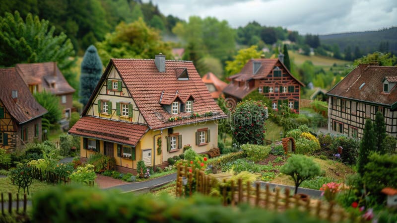 A Small Model Town with Numerous Houses. Ideal for Architectural ...