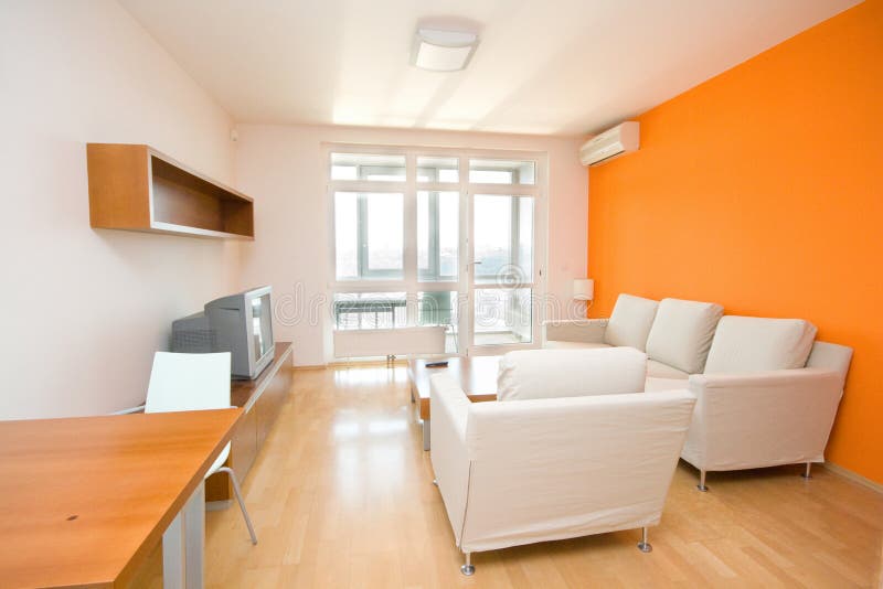 Small modern flat stock photo. Image of interior, sofa - 35534272